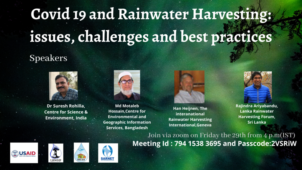 Webinar on Covid 19 & RWH - Lanka Rain Water Harvesting Forum