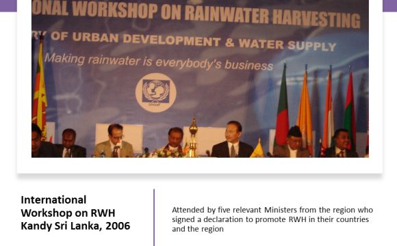 South Asia Rainwater Network (SARNET) - Lanka Rain Water Harvesting Forum